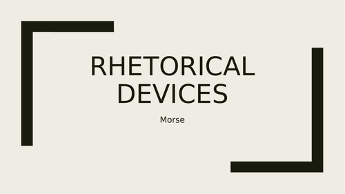 33 Popular Rhetorical Devices | Teaching Resources