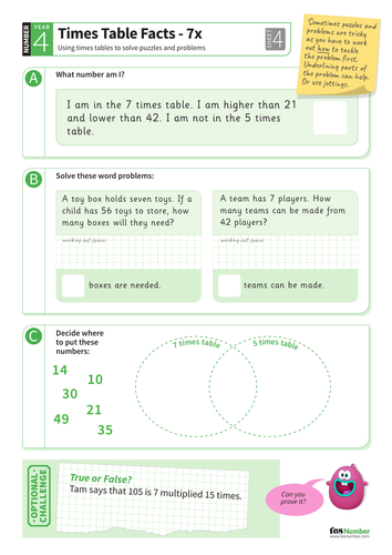 7-times-tables-puzzles-worksheet-ks2-number-teaching-resources