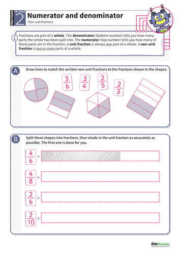 Non-Unit Fractions Worksheet - KS2 Number | Teaching Resources Non-Unit Fractions Worksheet - KS2 Number | Teaching Resources