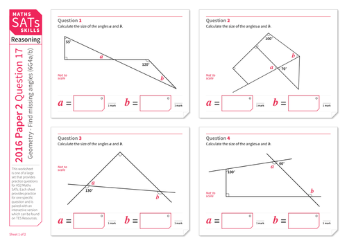 Finding the value of a missing angle - KS2 Maths Sats Reasoning ... Finding the value of a missing angle - KS2 Maths Sats Reasoning ...
