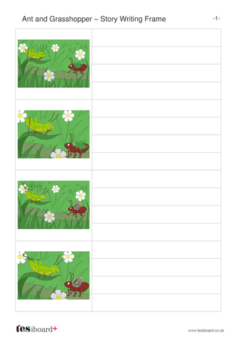 The Ant And The Grasshopper Worksheet