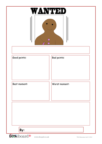 Gingerbread Man Wanted Poster Template - The Gingerbread Man - KS1 ... Gingerbread Man Wanted Poster Template - The Gingerbread Man - KS1 ...