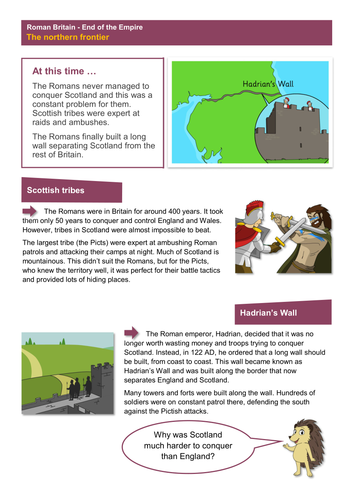 The Northern Frontier - Worksheet - Roman Britain KS2 | Teaching Resources