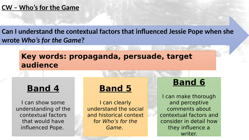 Who's for the Game? - Assessment and Follow-up | Teaching Resources