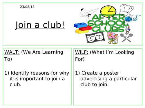 Join a Club! | Teaching Resources