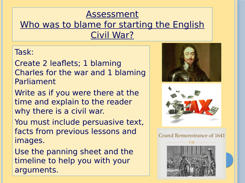 English Civil War Assessment | Teaching Resources