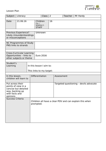 Year 2 Literacy - Debating - Cristiano Ronaldo & New Rule in Football ...