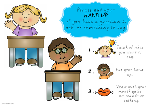 Putting Your Hand Up Classroom Poster | Teaching Resources