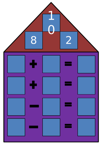 Editable Fact Houses for Number Bonds | Teaching Resources
