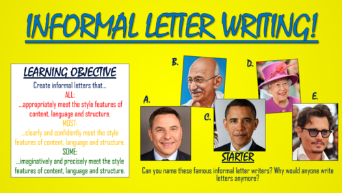 Informal Letter Writing! | Teaching Resources