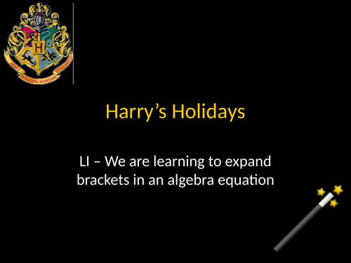 KS2 Algebra - Brackets - Harry Potter Theme - Harry's Holidays ...