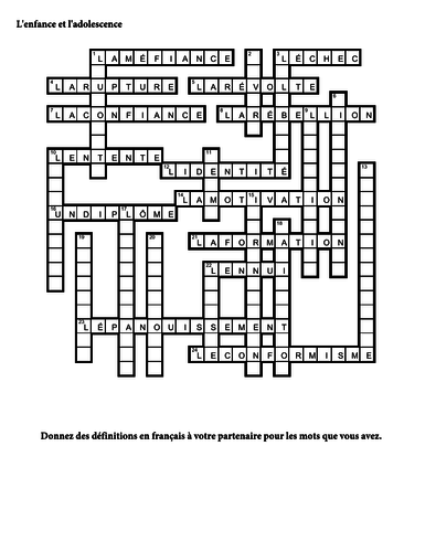 T'es branché 4 Unité 1 Leçon A Partner Speaking Activity | Teaching ...