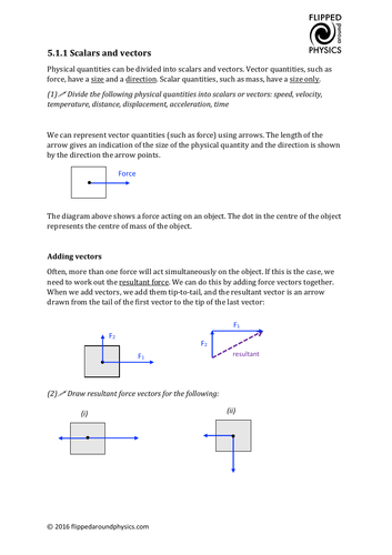 Scalars And Vectors Worksheet Examples Scalars And Vectors Worksheet Examples