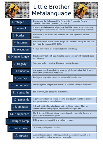 Little Brother - Metalanguage | Teaching Resources