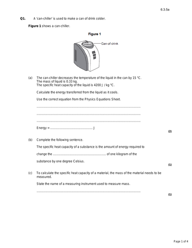 AQA Trilogy Physics Topic 3 Motion of Gases | Teaching Resources