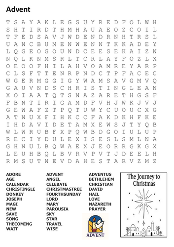 Advent Word Search | Teaching Resources
