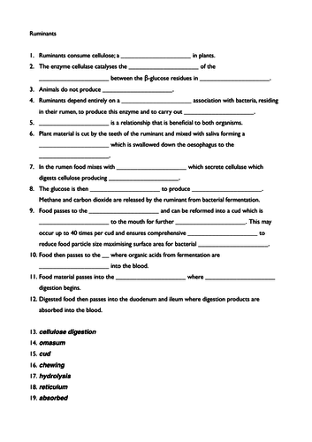 Ruminants | Teaching Resources