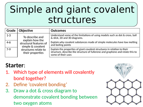 NEW AQA GCSE Trilogy (2016) Chemistry - Simple and giant covalent ... NEW AQA GCSE Trilogy (2016) Chemistry - Simple and giant covalent ...