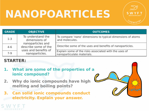 NEW AQA GCSE Trilogy (2016) Chemistry - Nanoparticles | Teaching Resources