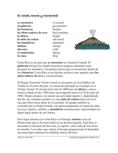 Costa Rica: Biodiversidad y Ecoturismo Lectura: Spanish Reading ...