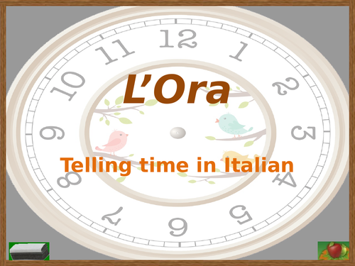 Telling Time Worksheets In Italian