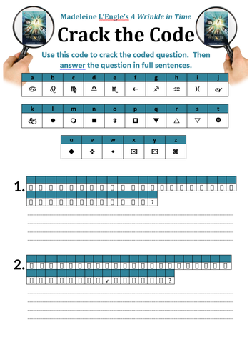 A Wrinkle in Time - Crack the Code | Teaching Resources