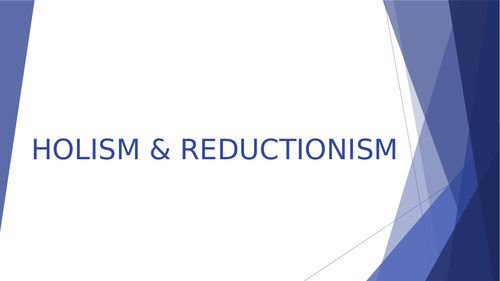 Reductionism Vs Holism
