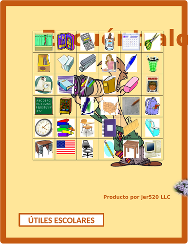 Utiles escolares (School Supplies in Spanish) Find it Worksheet ...