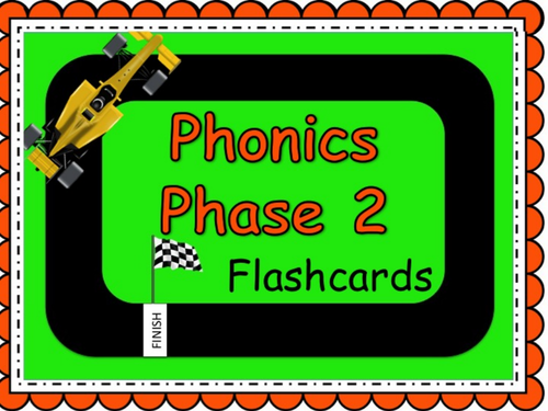 Phonics Powerpoint, Phase 2 flashcards: Racing car themed | Teaching ...