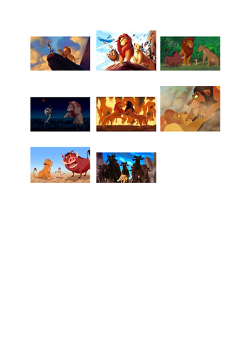 The Lion King Word Mat and Sequencing | Teaching Resources