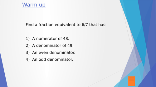 KS3 Lesson Powerpoint - Fraction (Comparing & Ordering) | Teaching ...
