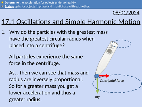 OCR A Level Physics: Simple Harmonic Motion and Oscillations | Teaching ...