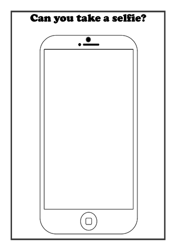 Mobile Phone outline for selfie work | Teaching Resources