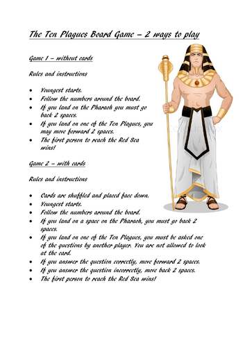 Moses and the Ten Plagues - a board game | Teaching Resources