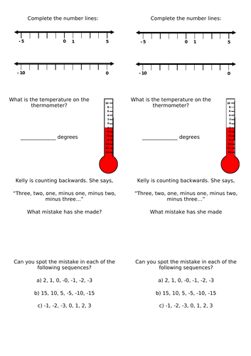 Year 4 - Negative numbers | Teaching Resources Year 4 - Negative numbers | Teaching Resources