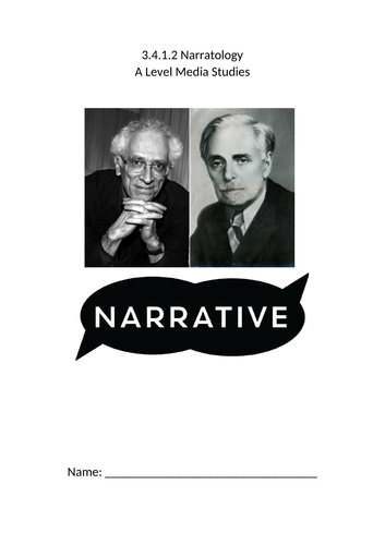 Media Studies - Narratology Study Guide | Teaching Resources