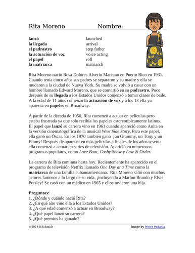 Rita Moreno Biografía: Biography of a Famous Hispanic Actress ...