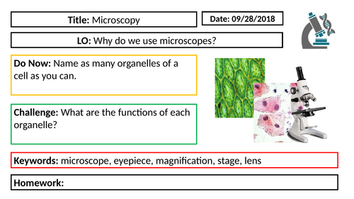 Aqa Gcse Biology New Specification B1 Microscopy Teaching Resources