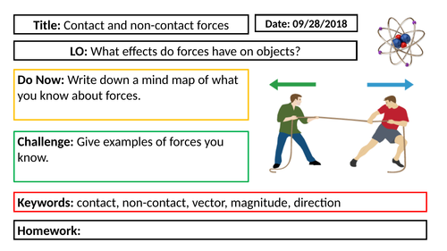 AQA GCSE Physics New Specification - P5 Contact and non-contact forces ...
