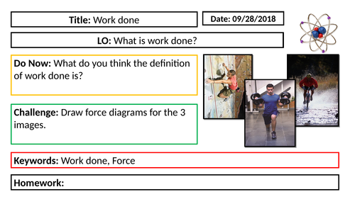 AQA GCSE Physics New Specification - P5 Work Done | Teaching Resources AQA GCSE Physics New Specification - P5 Work Done | Teaching Resources