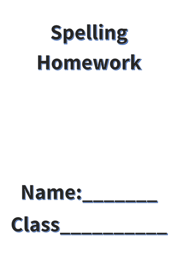 Spelling Homework and Test Booklet (6 weeks) | Teaching Resources