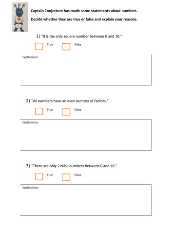 Properties of number - Captain Conjecture / Prove It Statements ...