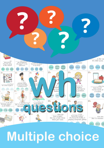 Wh questions multiple choice cards | Teaching Resources