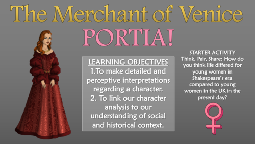 The Merchant of Venice - Portia! | Teaching Resources