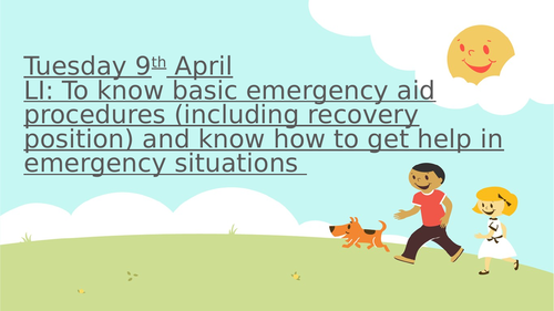 PSHE First aid - Recovery position | Teaching Resources
