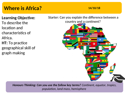 Africa - lesson 1 - location and graph skills | Teaching Resources