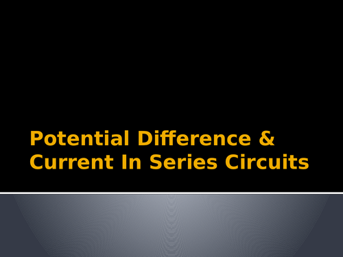 Potential difference (Voltage) and Current in series circuits ...