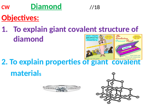 KS4.1C-B6-L16-19; Giant covalent- Diamond; Graphite; Graphene ...