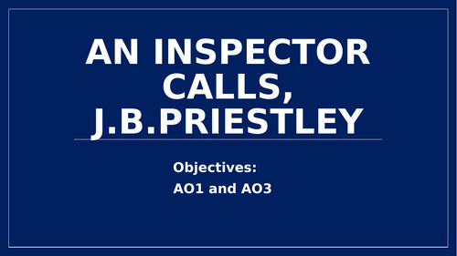 An Inspector Calls Scheme Of Work With Images