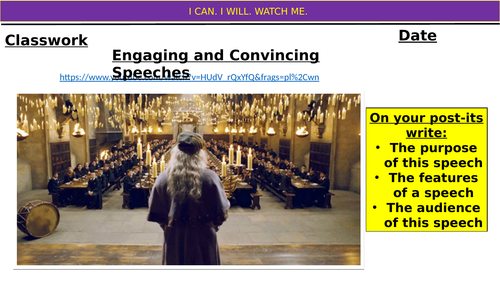 LP2 Q5 Writing A Speech | Teaching Resources